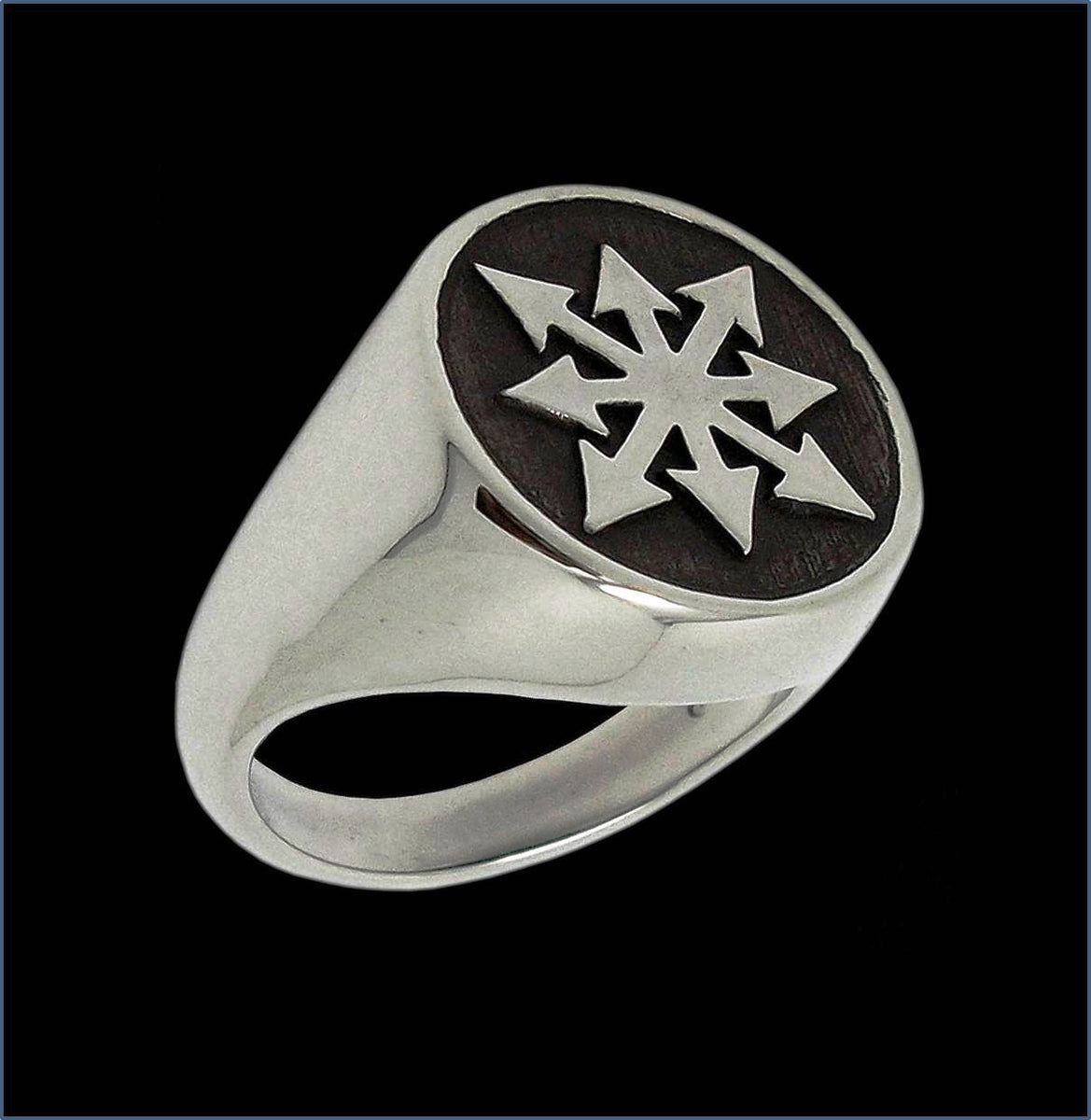 Chaos Ring - Sterling Silver Chaos Ring - ALL SIZES - Chaos Star ...